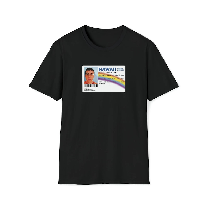 Mclovin Fake ID Superbad Movie Hawaii License Funny Shirt - Etsy