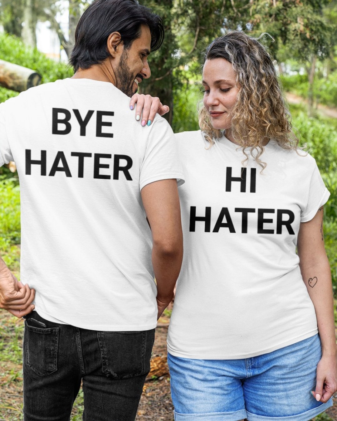 Hi Hater Bye Hater 2 Sides Shirt - Etsy