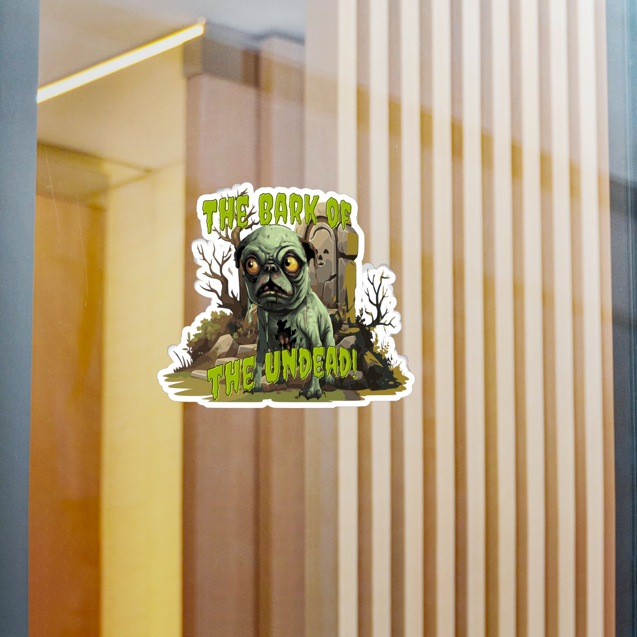 Pug Zombie Sticker, Pug Sticker, Zombie Dog Vinyl Decal, Pug Vinyl, Pug ...