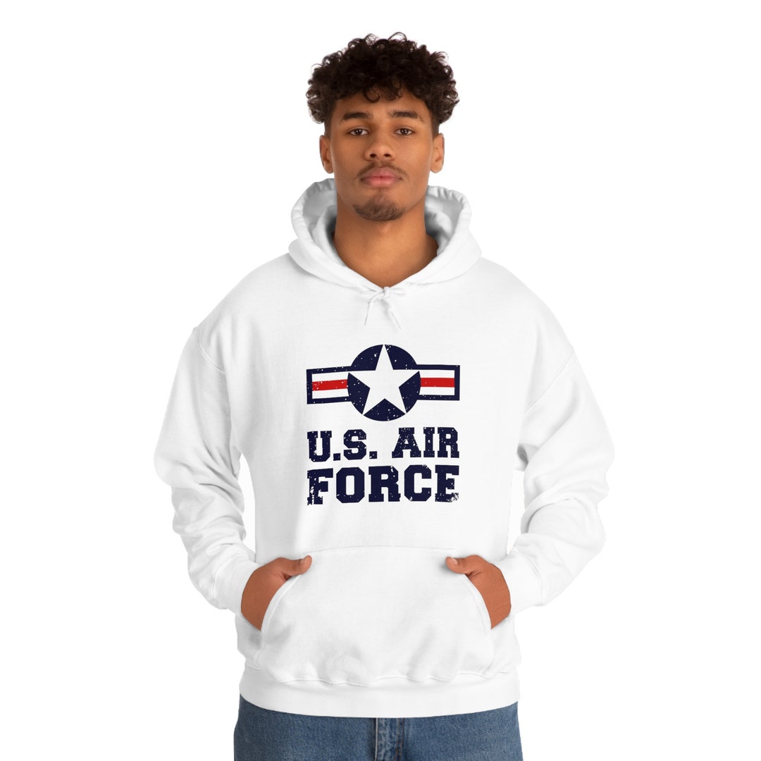 USAF Retro Logo Hooded Sweatshirt - Etsy