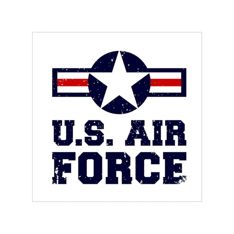 Transparent Outdoor USAF Retro Logo Sticker, Square, 1pc - Etsy
