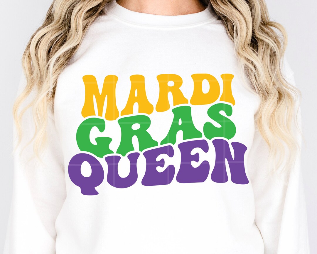 Mardi Gras Queen SVG PNG Groovy Mardi Gras Cricut SVG Retro - Etsy