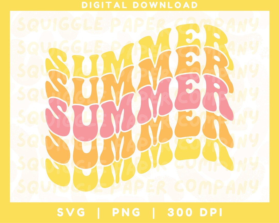 Retro Summer SVG PNG, Summer Vibes Digital Design, Groovy Clipart ...
