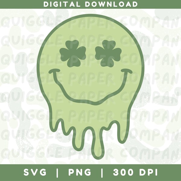 Shamrock Smiley Face - Etsy