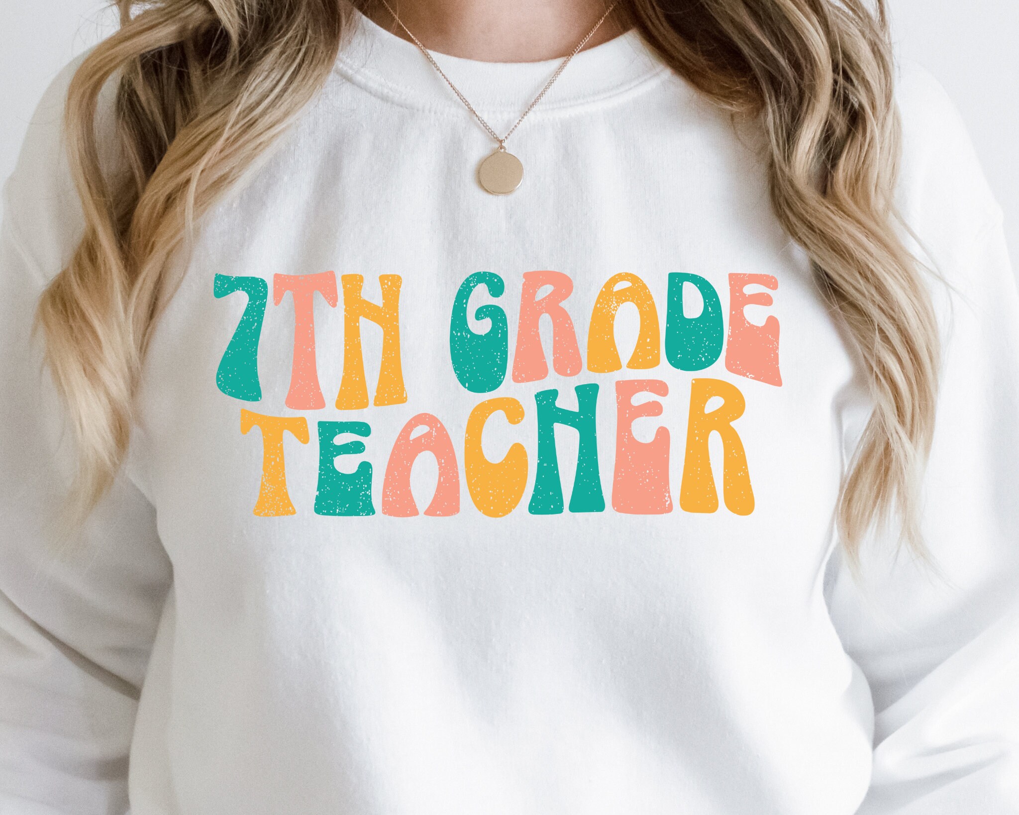 7th Grade Teacher SVG PNG, Seventh Grade Vibes Cricut Cut File, Teacher ...