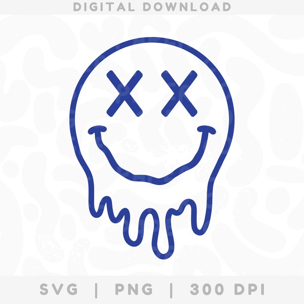 Drippy Smileys Svg - Etsy Australia