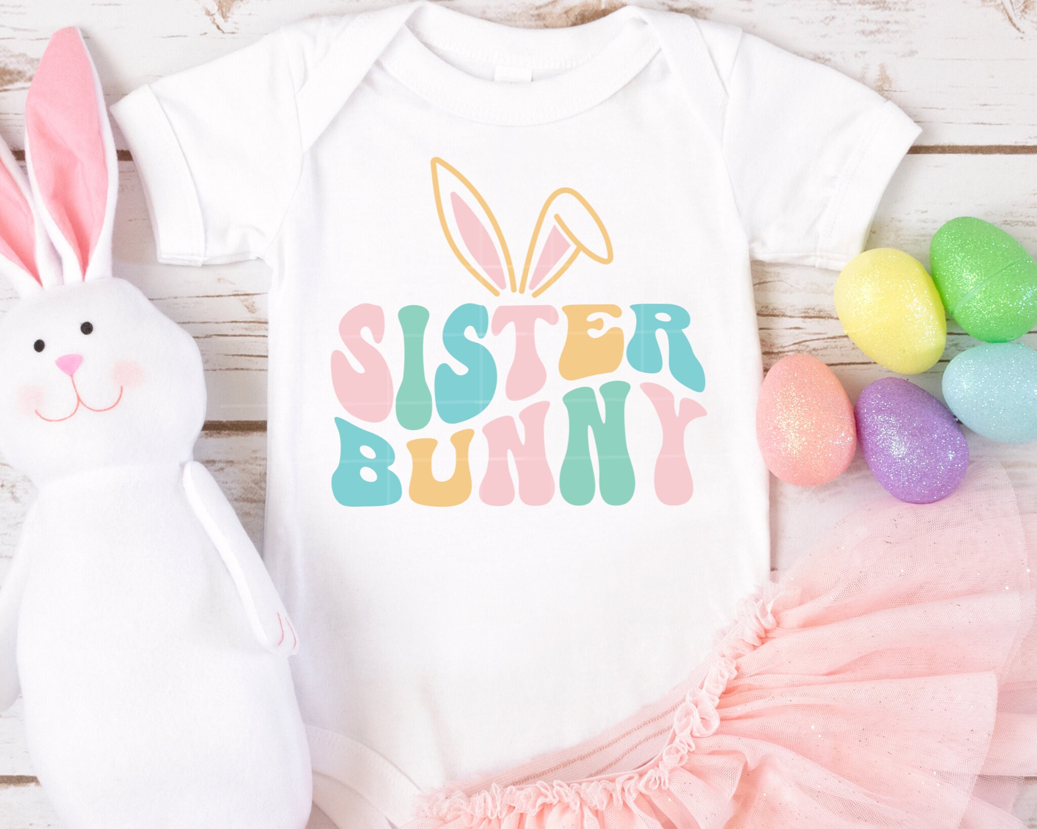 Brother and Sister Bunny SVG Matching Easter Svgs DIY Family - Etsy