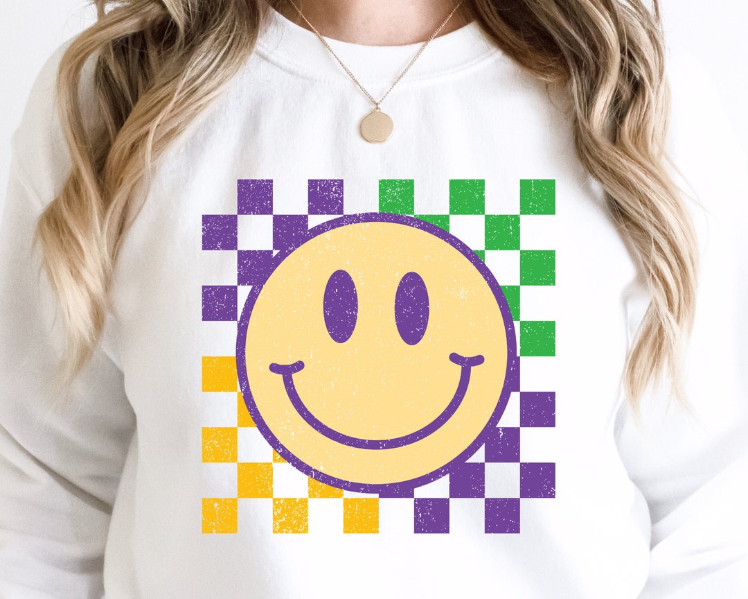 Retro Mardi Gras Smile SVG PNG Digital Download - Etsy