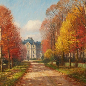 Printable Fall Painting French Country Decor Fall Art Decor Autumn Wall ...