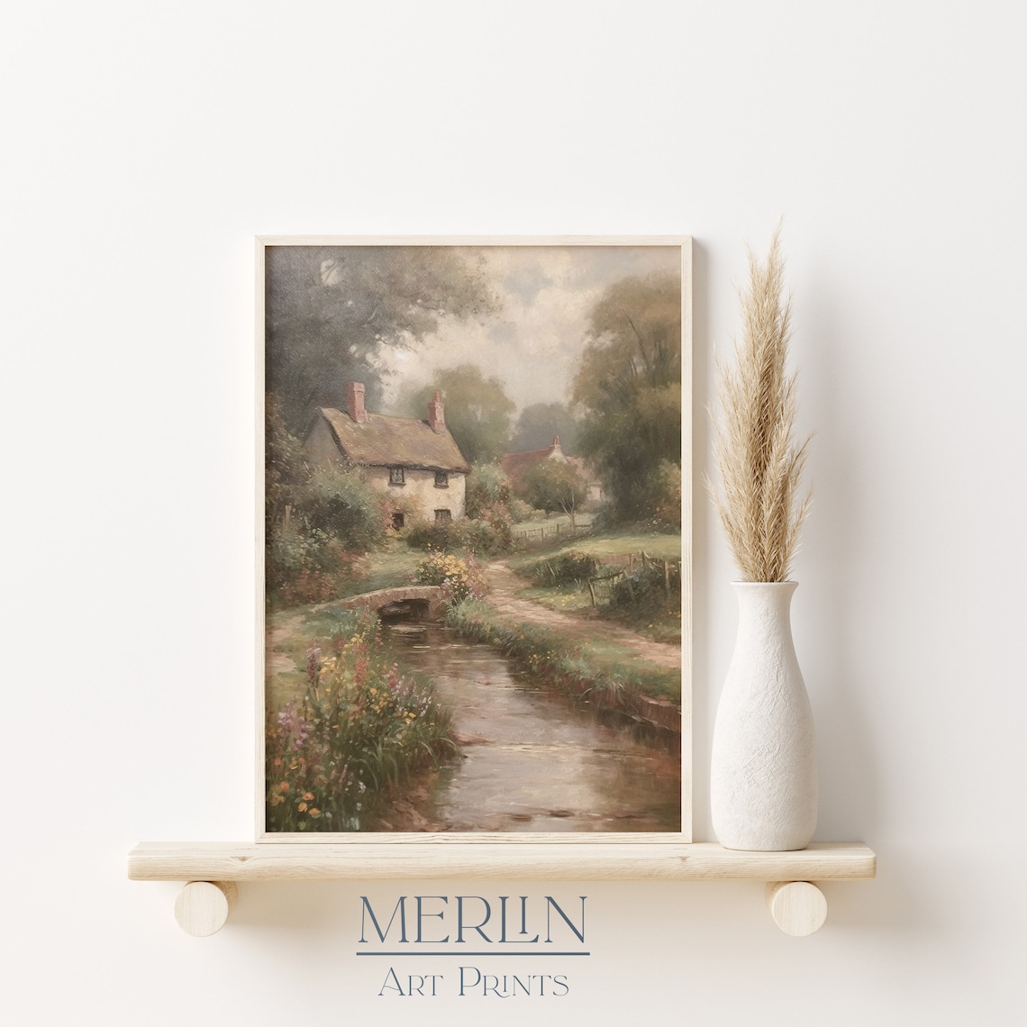 Vintage English Countryside Art Print Printable Landscape - Etsy