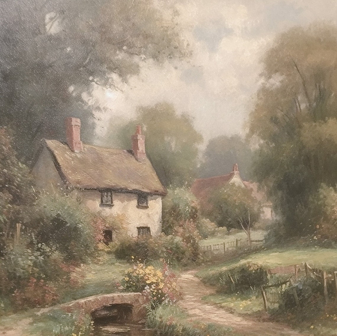 Vintage English Countryside Art Print Printable Landscape - Etsy