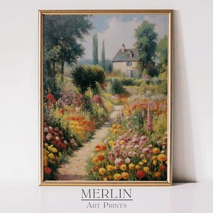 French Garden Painting PRINTABLE Impressionist Art French Country Decor ...