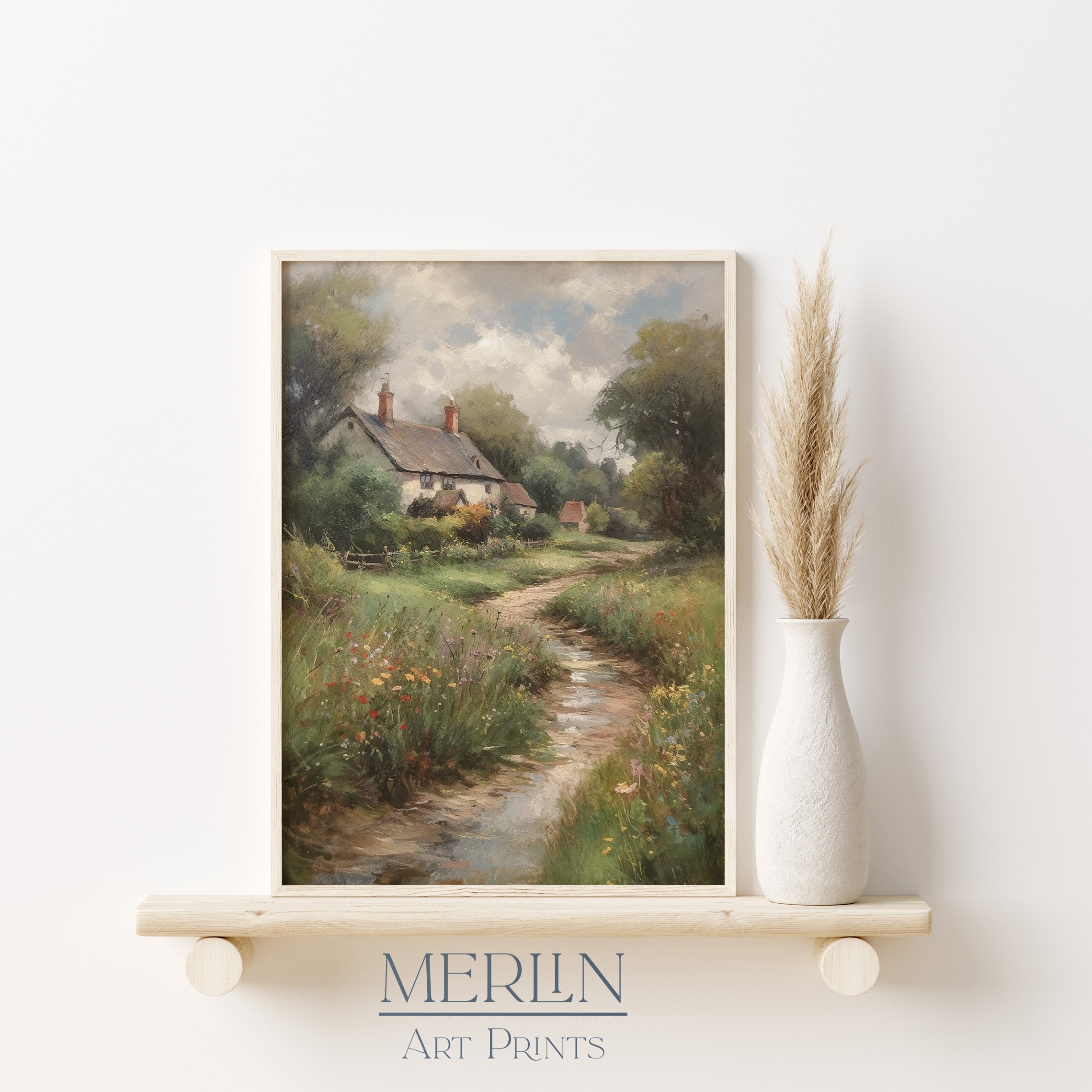 Vintage English Countryside Art Print Printable Landscape - Etsy