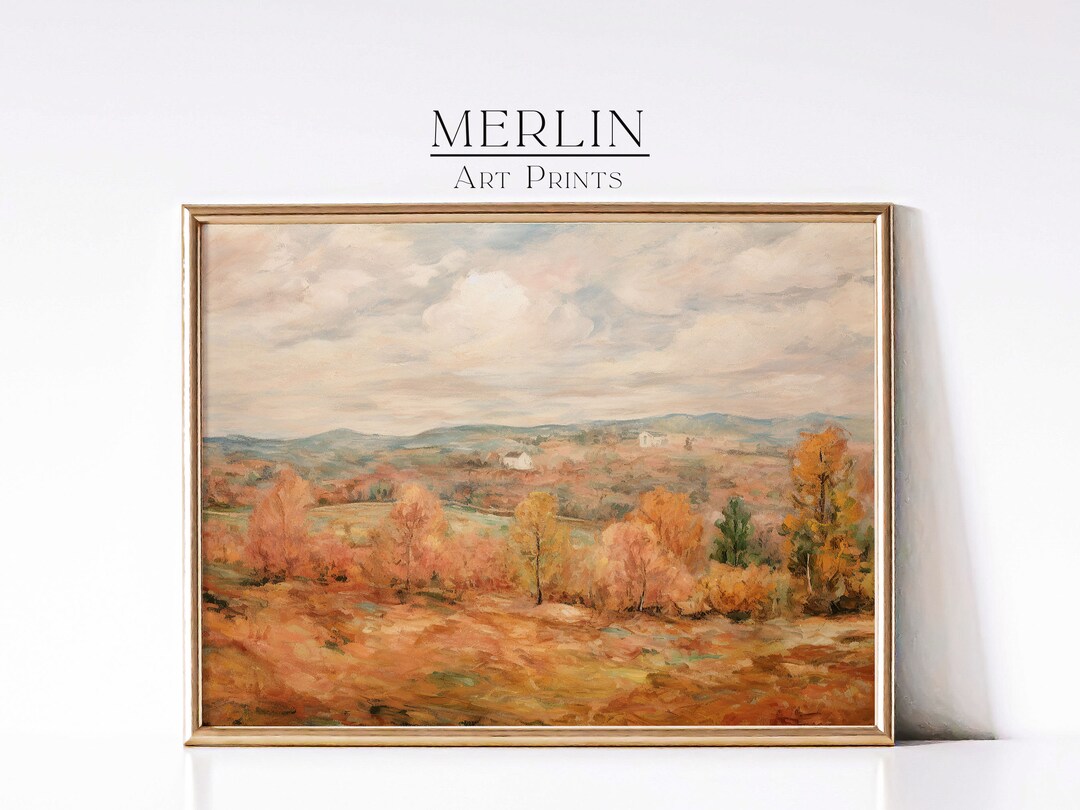 Rustic Fall Art Print, French Country Decor, Printable Autumn Landscape ...