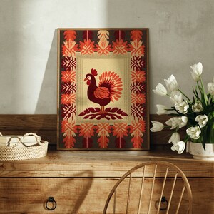 Thanksgiving Art Gallery Wall Set of 3 Prints Eclectic Textile Wall Art ...