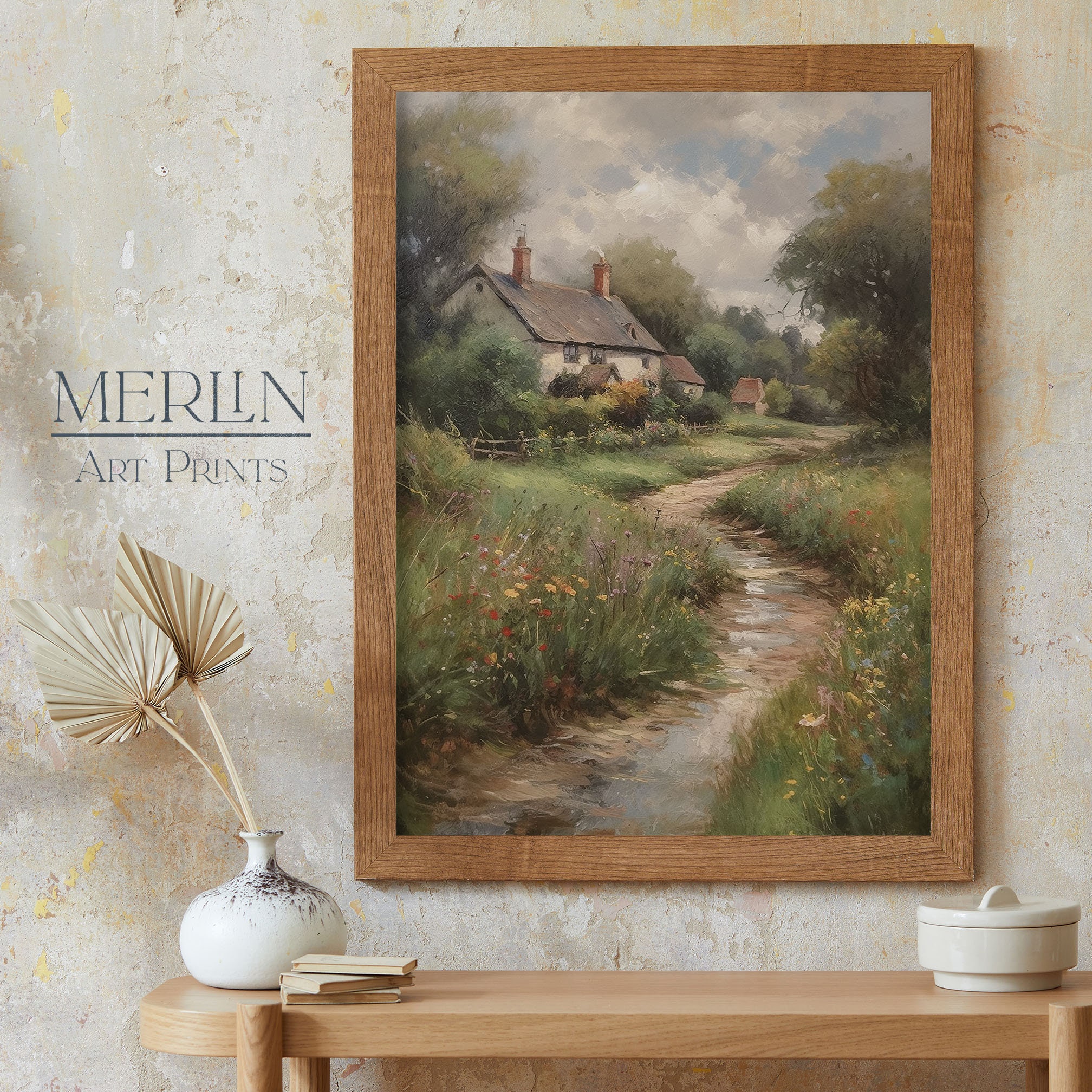 Vintage English Countryside Art Print Printable Landscape - Etsy