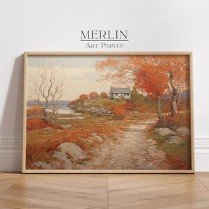 Rustic Fall Art Print, French Country Decor, Printable Autumn Landscape ...