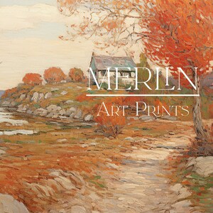 Rustic Fall Art Print, French Country Decor, Printable Autumn Landscape ...