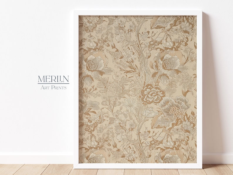 Vintage William Morris Neutral Textile Wall Art Antique - Etsy