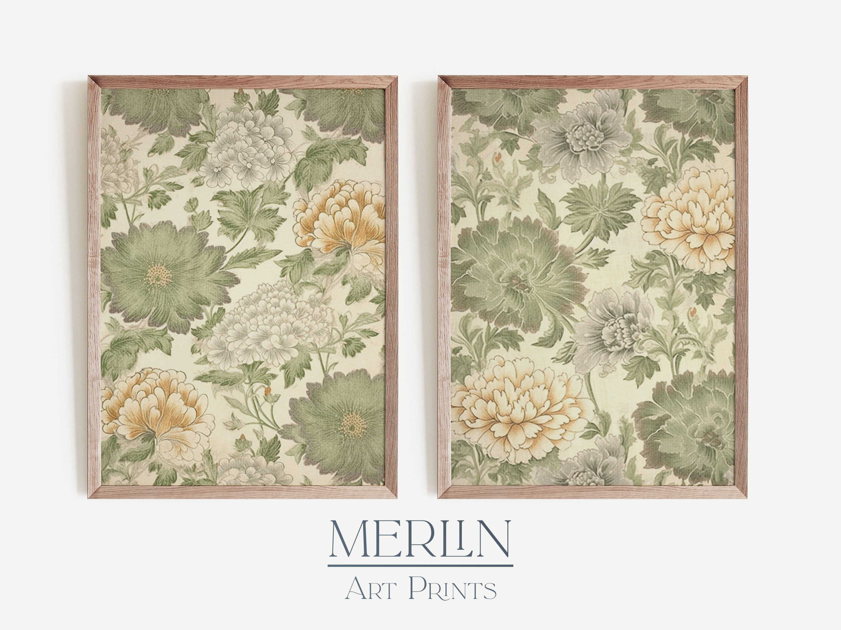 Printable Green Wall Art Gallery Set of 12 Prints Antique - Etsy