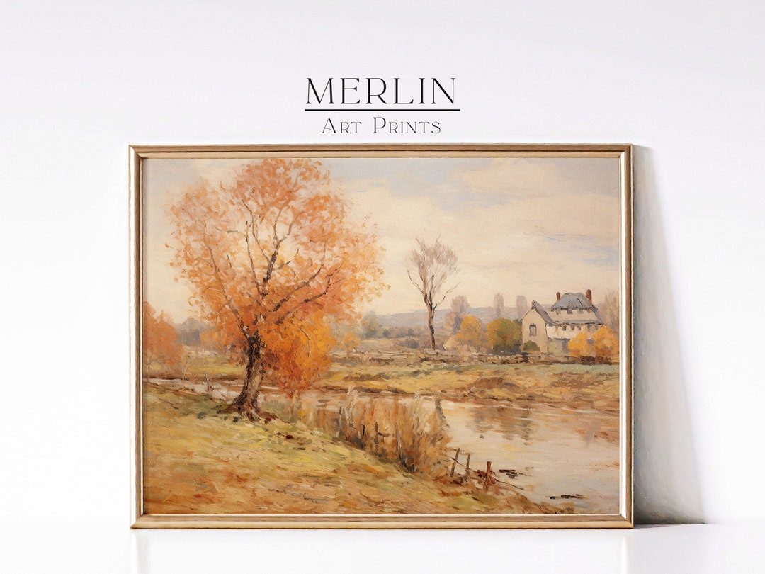 Rustic Fall Art Print, French Country Decor, Printable Autumn Landscape ...