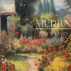 French Country Garden Painting PRINTABLE Impressionist Art Vintage ...