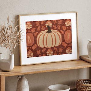 Rustic Fall Decor Pumpkin Print Farmhouse Thanksgiving Pumpkin Decor ...