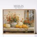 Autumn Cottage Pumpkin Still Life Painting, French Country Print ...