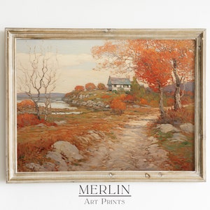 Rustic Fall Art Print, French Country Decor, Printable Autumn Landscape ...