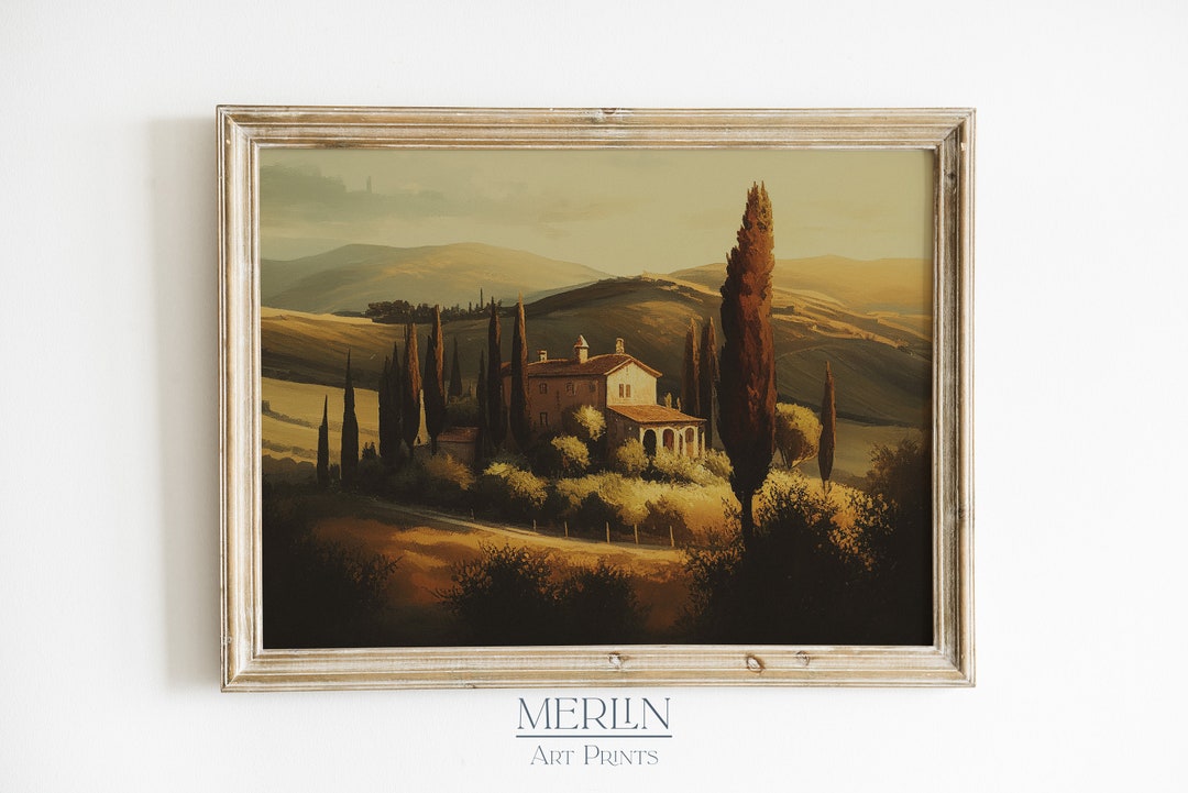 Italian Landscape Oil Painting Digital Download Printable Vintage Wall ...