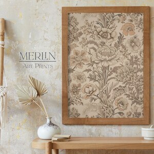 Vintage William Morris Neutral Textile Wall Art Antique Tapestry Art ...