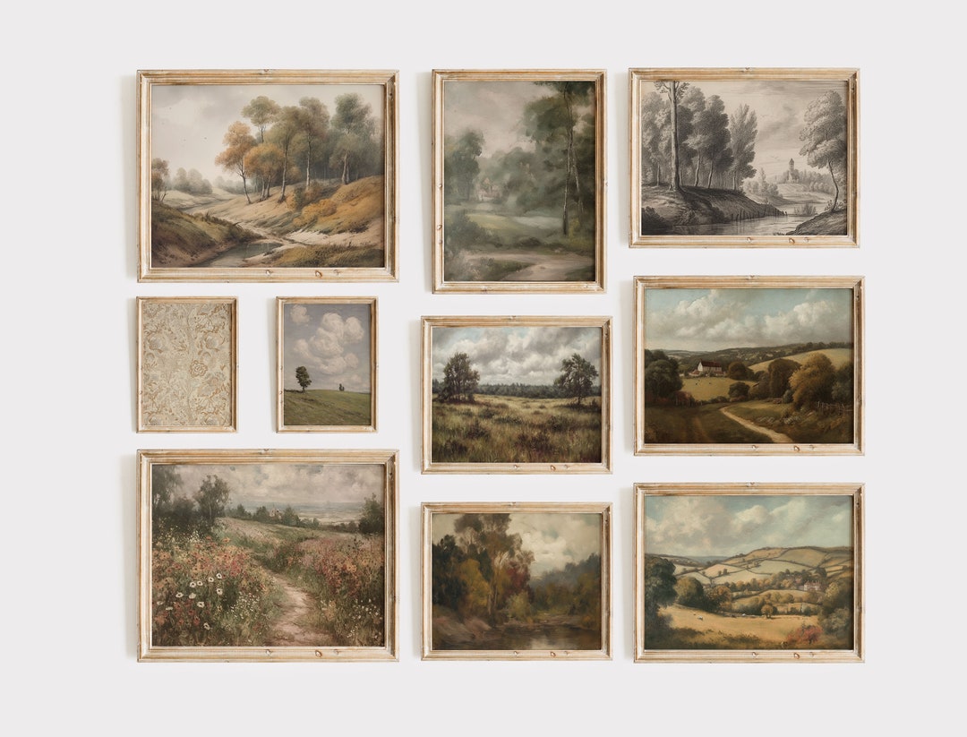 French Country Gallery Wall Art Set of 10 PRINTABLE Rustic Decor Prints ...