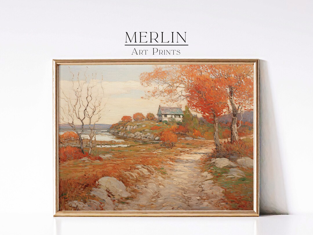 Rustic Fall Art Print, French Country Decor, Printable Autumn Landscape ...