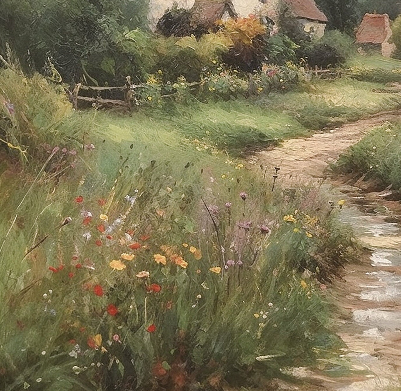 Vintage English Countryside Art Print Printable Landscape - Etsy