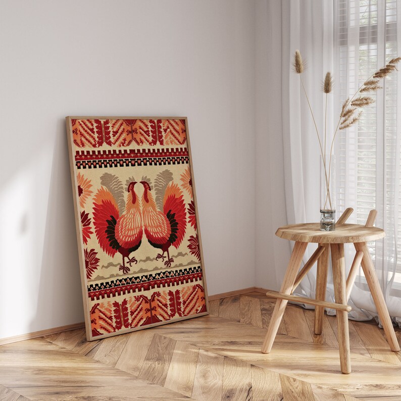 Thanksgiving Art Gallery Wall Set of 3 Prints Eclectic Textile Wall Art ...
