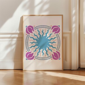 Floral Boho Prints Set of 3, Funky Retro Modern Posters, Aesthetic Wall ...