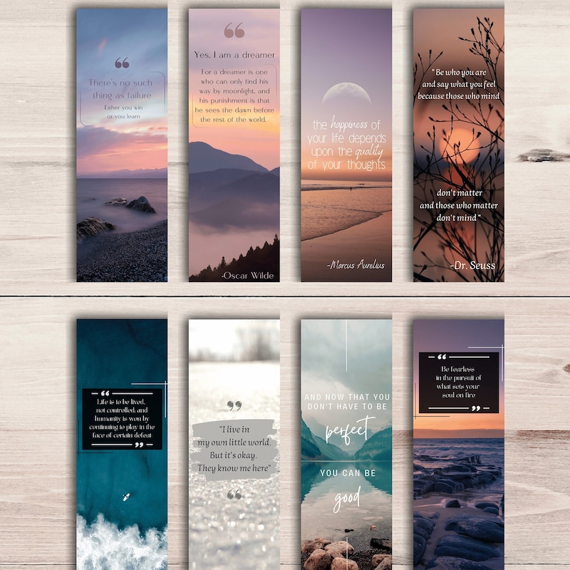 Quote Bookmarks - Etsy