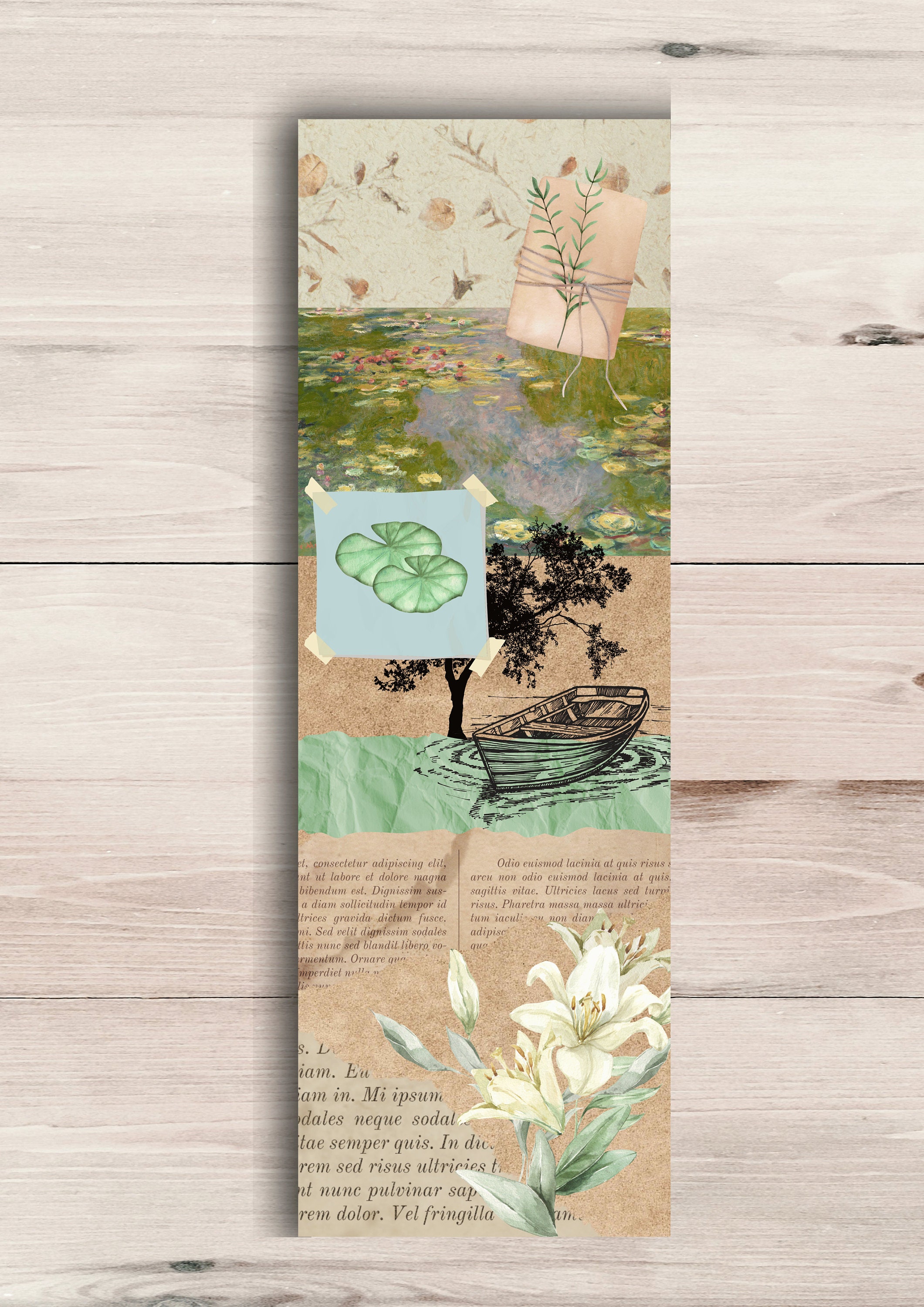 Set of 8 Printable Bookmarks Cottagecore Scrapbook Style - Etsy