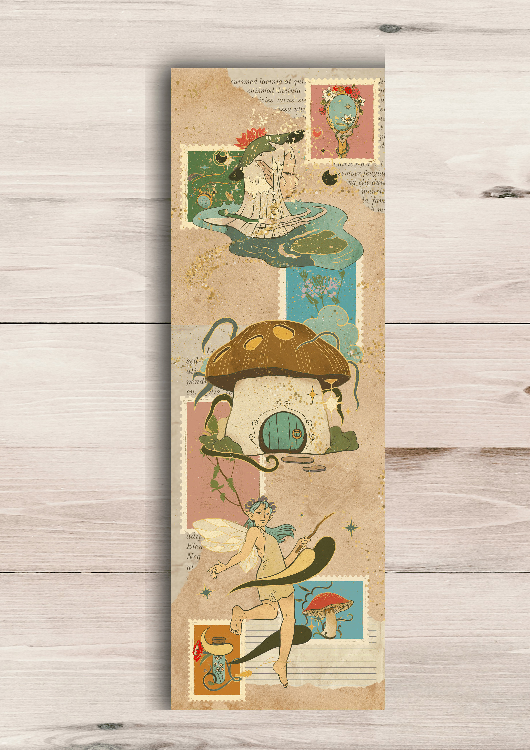 Set of 8 Printable Bookmarks Cottagecore Scrapbook Style - Etsy