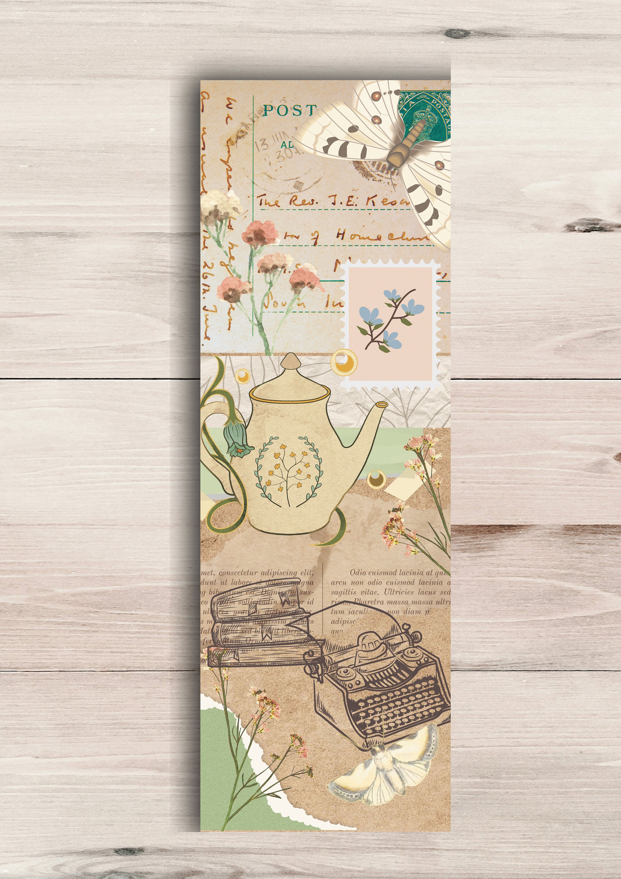 Set of 8 Printable Bookmarks Cottagecore Scrapbook Style - Etsy