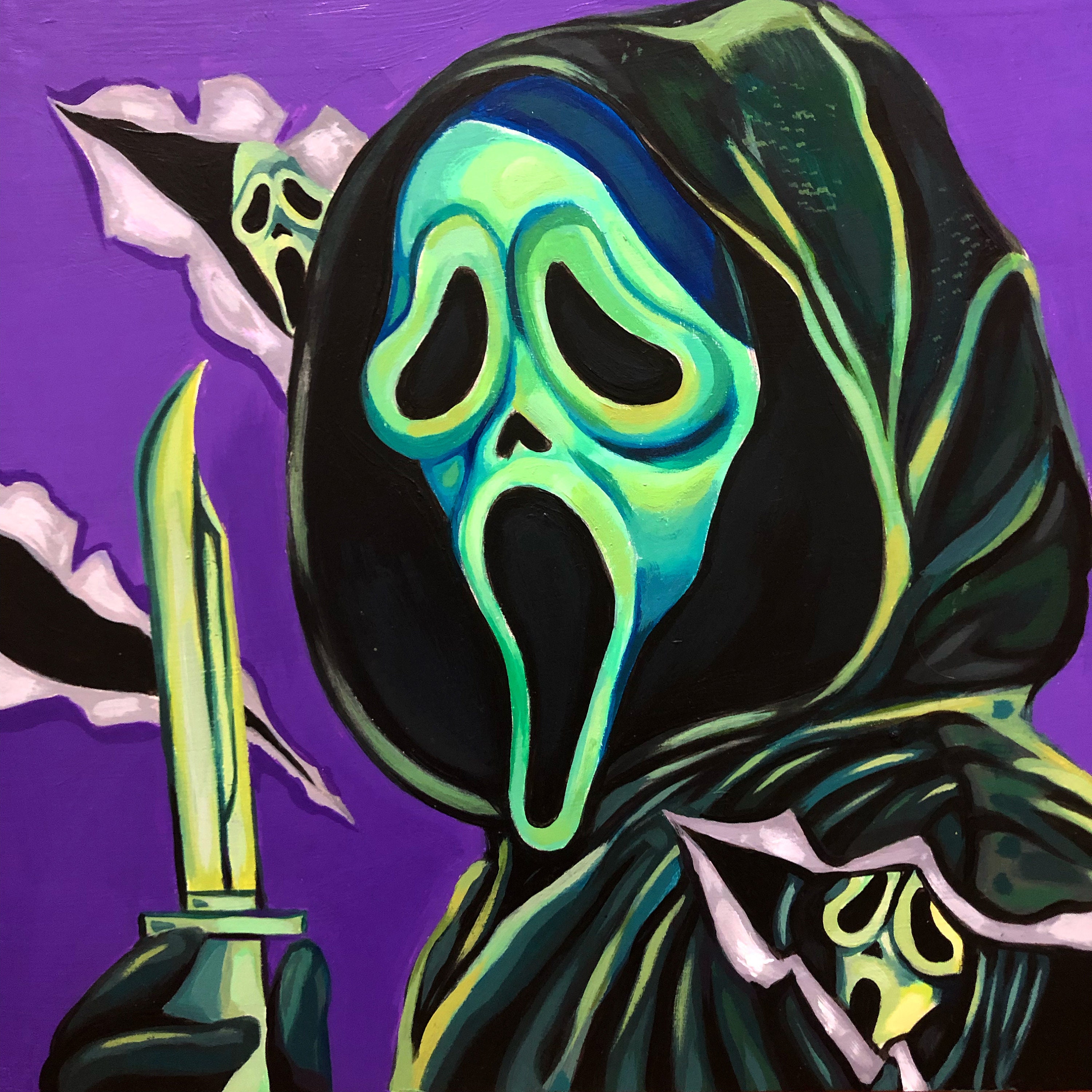 Ghost Face Painting Ghostface Art Scream Art - Etsy