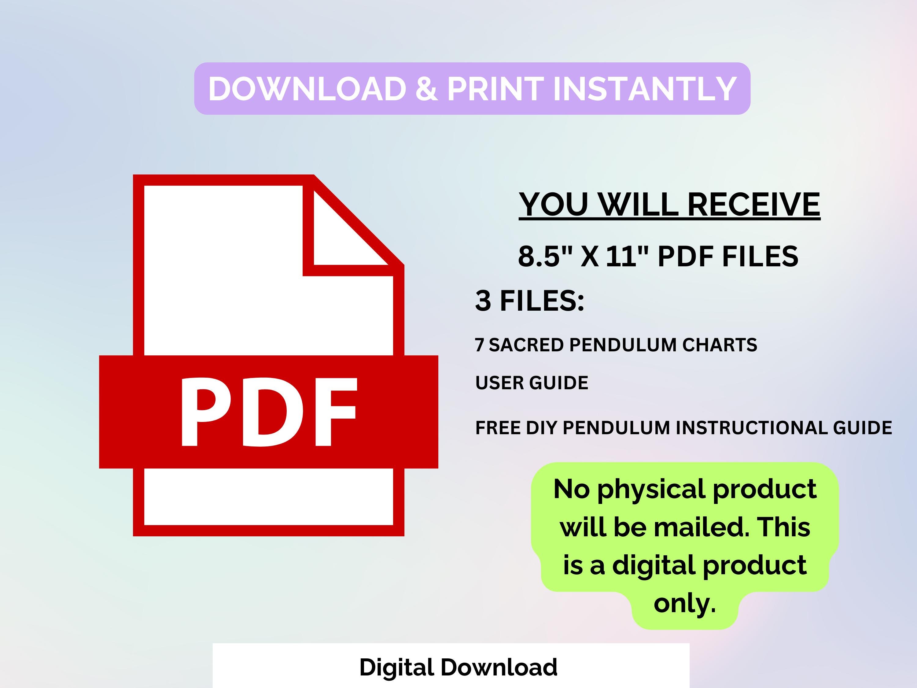 Sacred Pendulum Chart Collection – Printable Divination Tool Digital ...