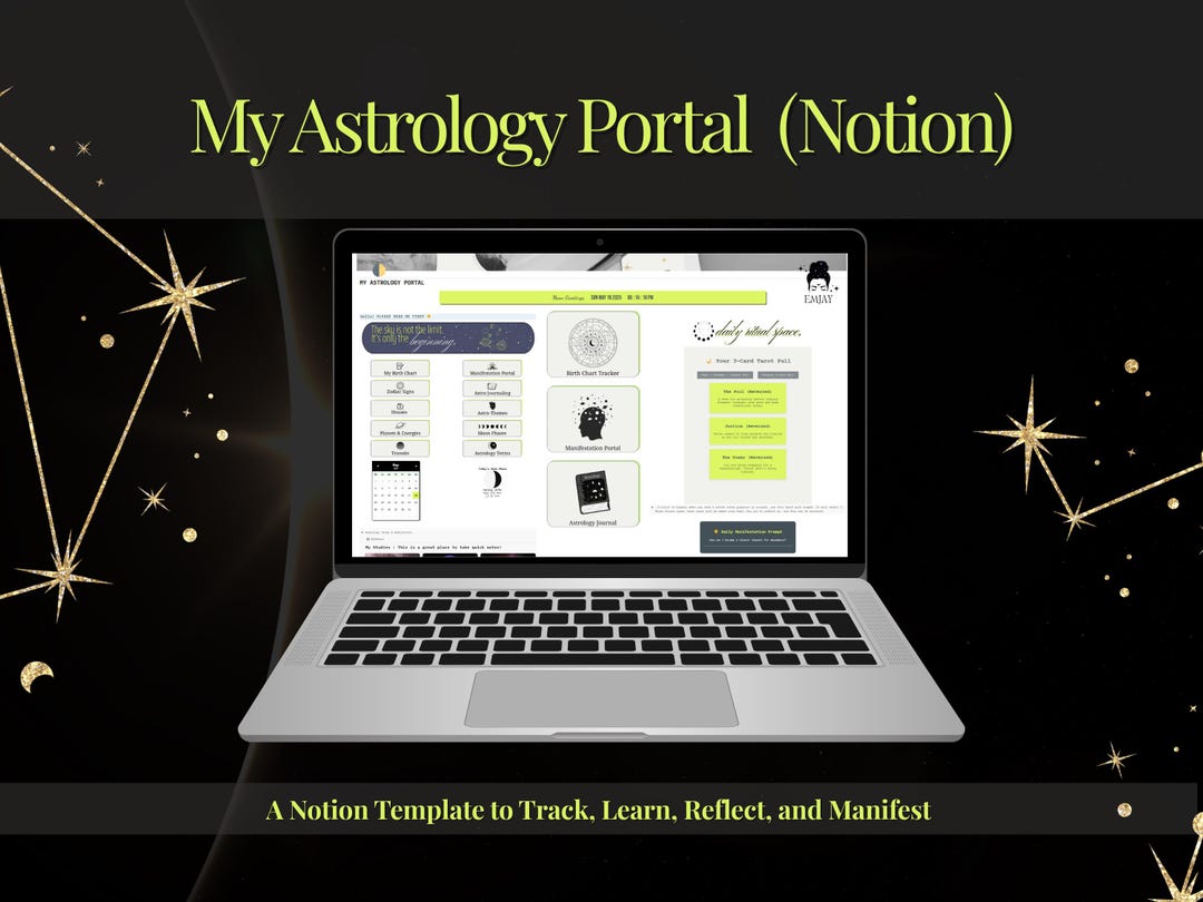 Astrology Notion Template | Planner Journal Tracker | Natal Chart ...
