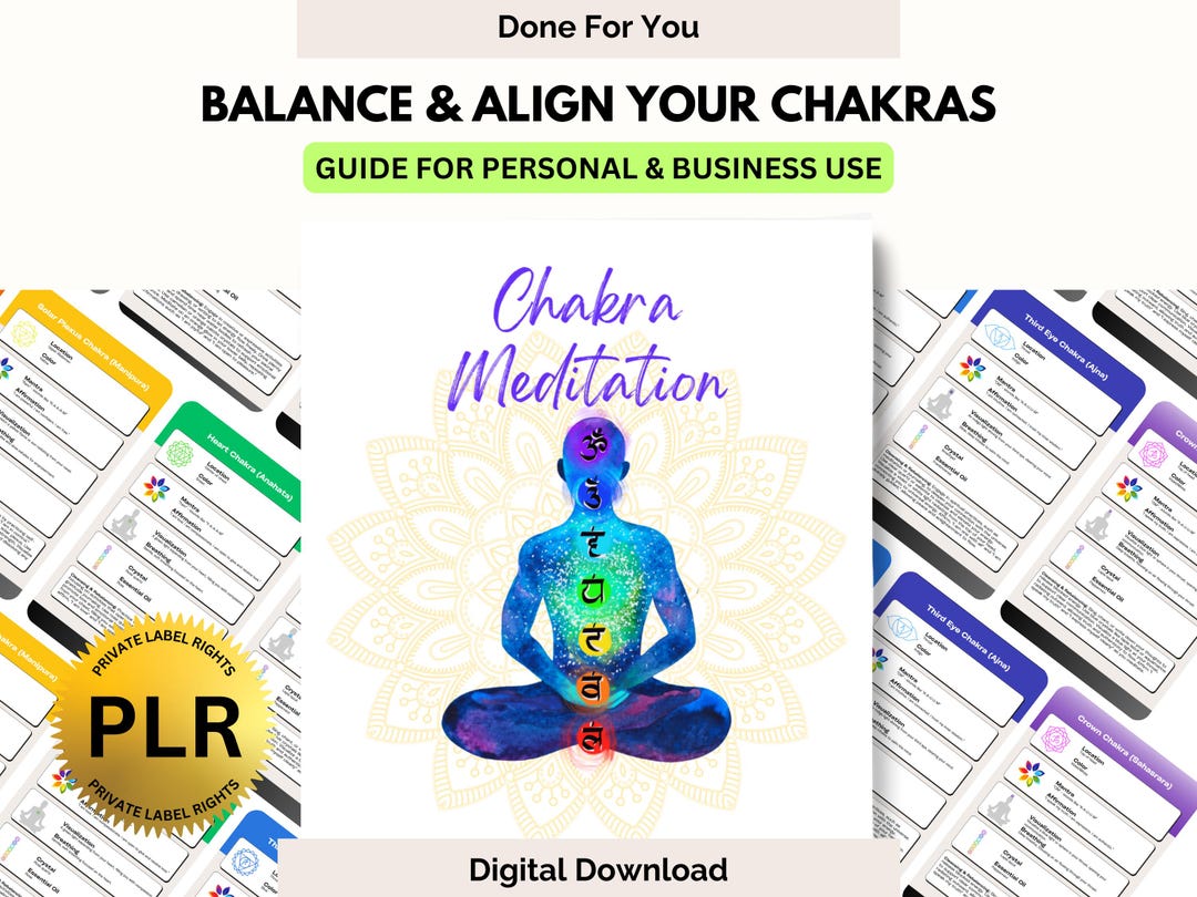 7 Chakra Basics Guide – Editable Digital Download PLR Rights Chakra ...