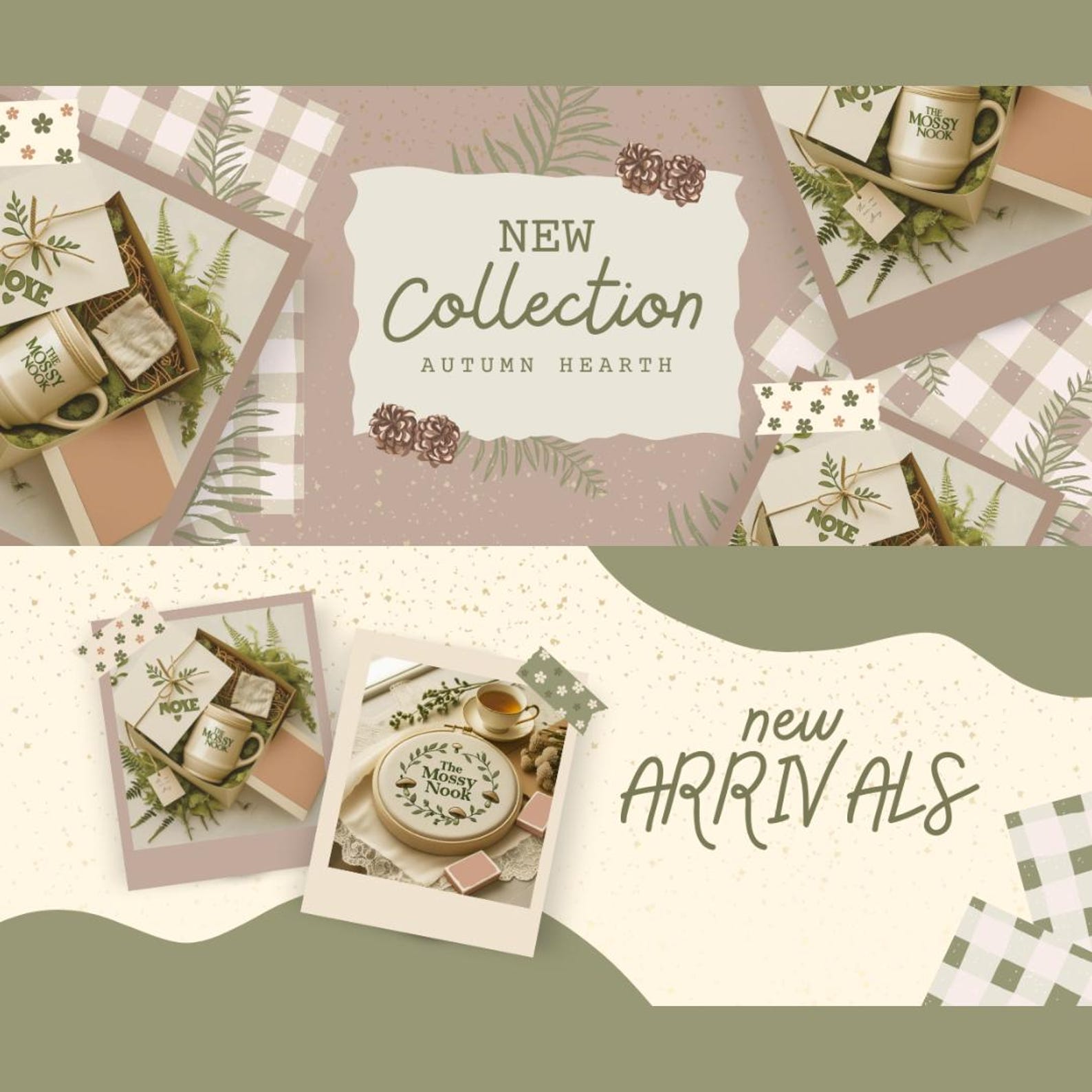 Cottagecore Shopify Store Banner Templates: Canva Editable (PDF ...