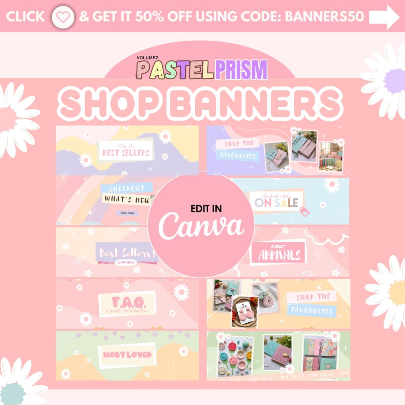 Shop Banner Templates Canva - Shopify Store Banner Designs - Playful ...
