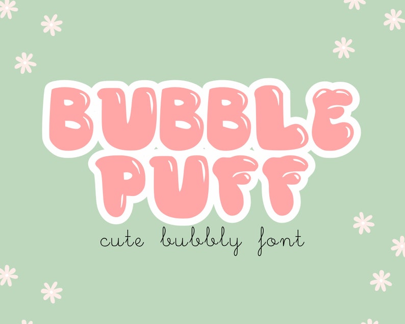 Bubble Font - Bubble Puff Font - Shiny Font - Cute Fonts - Milkshake ...