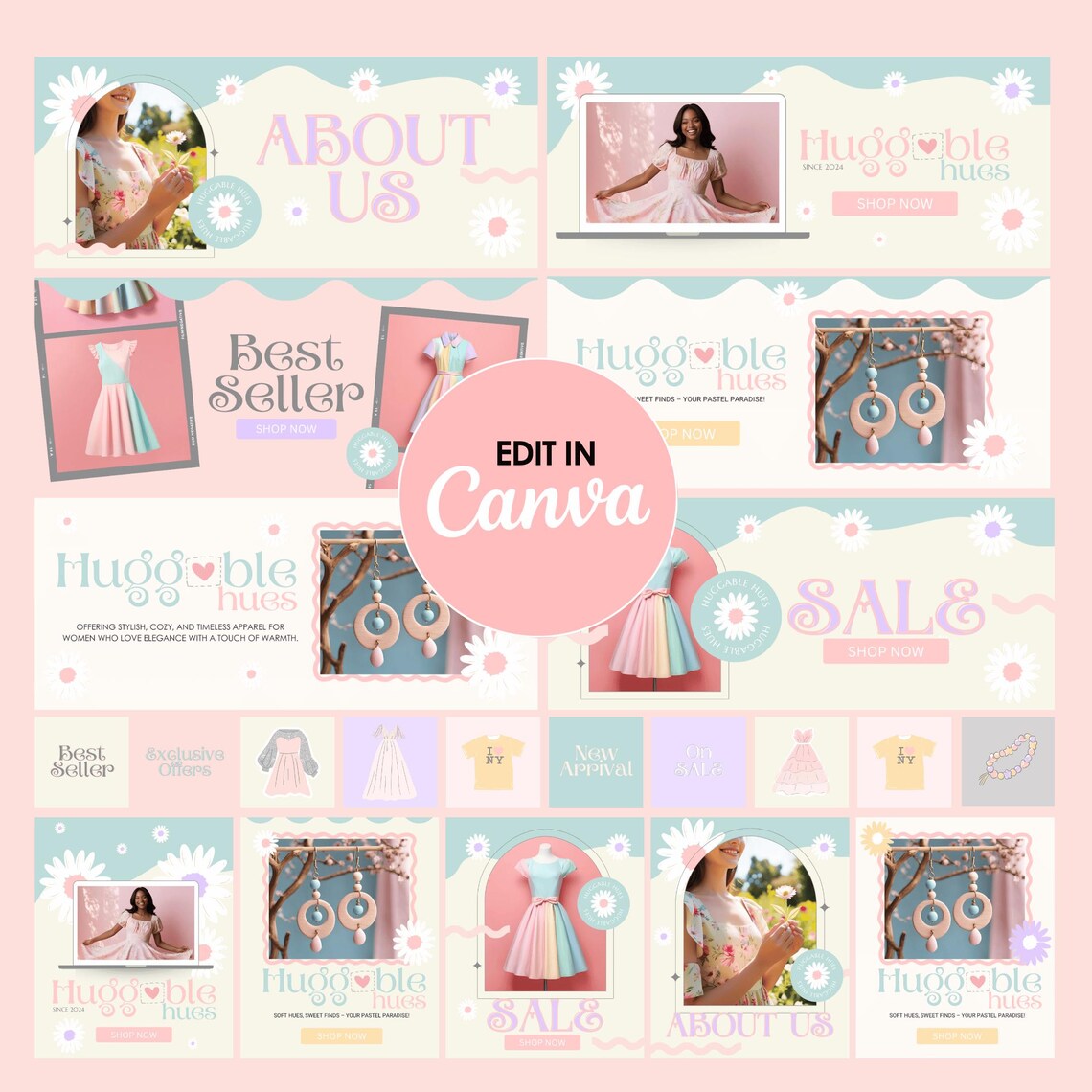Shop Banner Templates Canva - Shopify Store Banner Designs - Playful ...