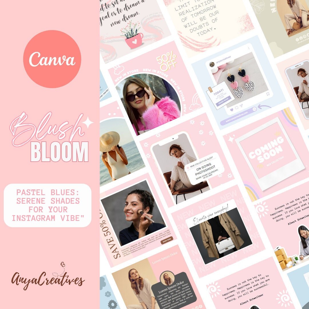 Rainbow Pastel Instagram Post Templates Canva Positive Quotes for ...