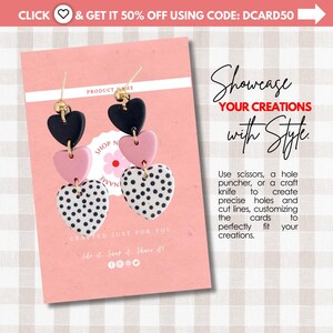 Pink Retro Jewelry Display Card Template - Coquette Aesthetics Product ...